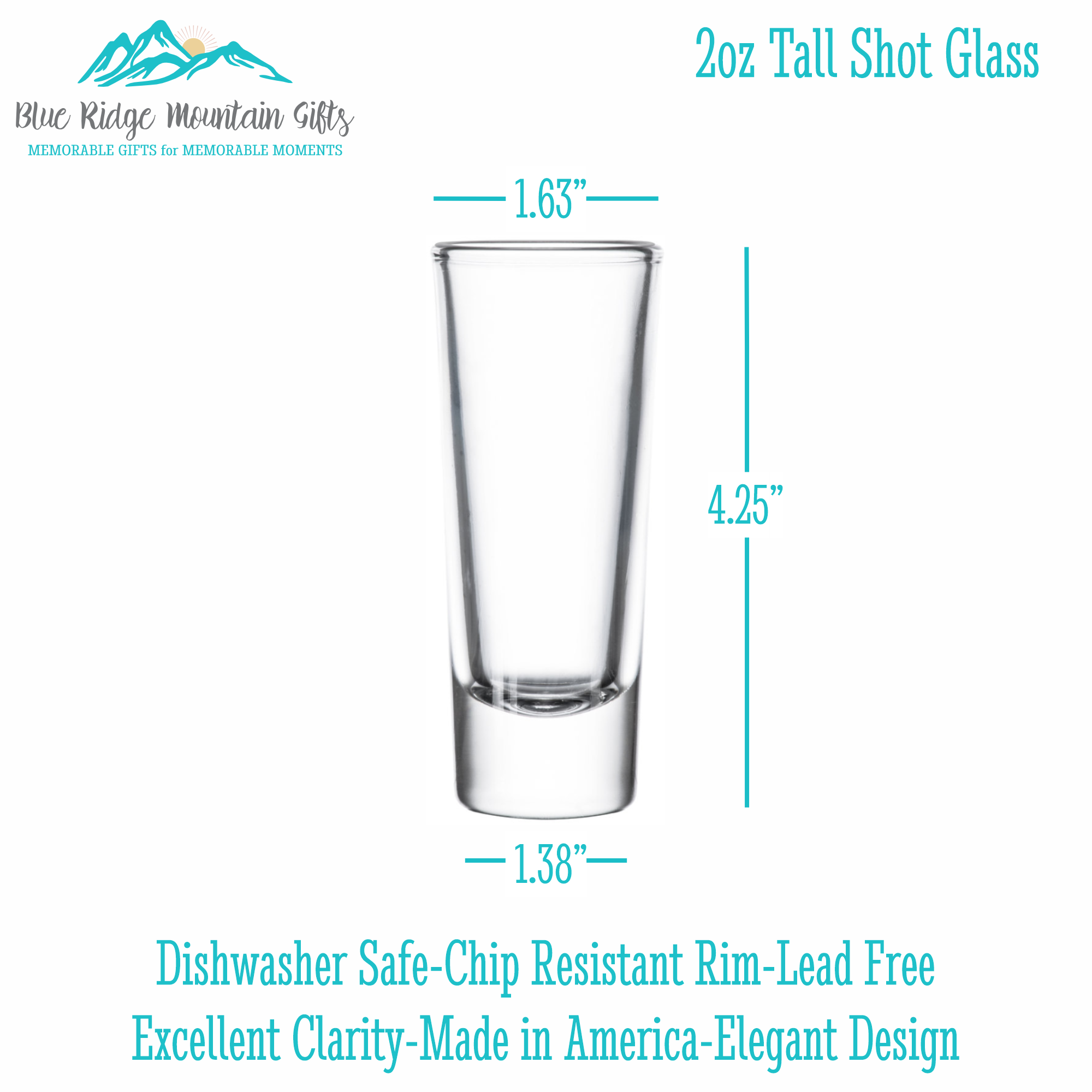 Angelic Anniversary | Personalized 2oz Tall Shot Glass